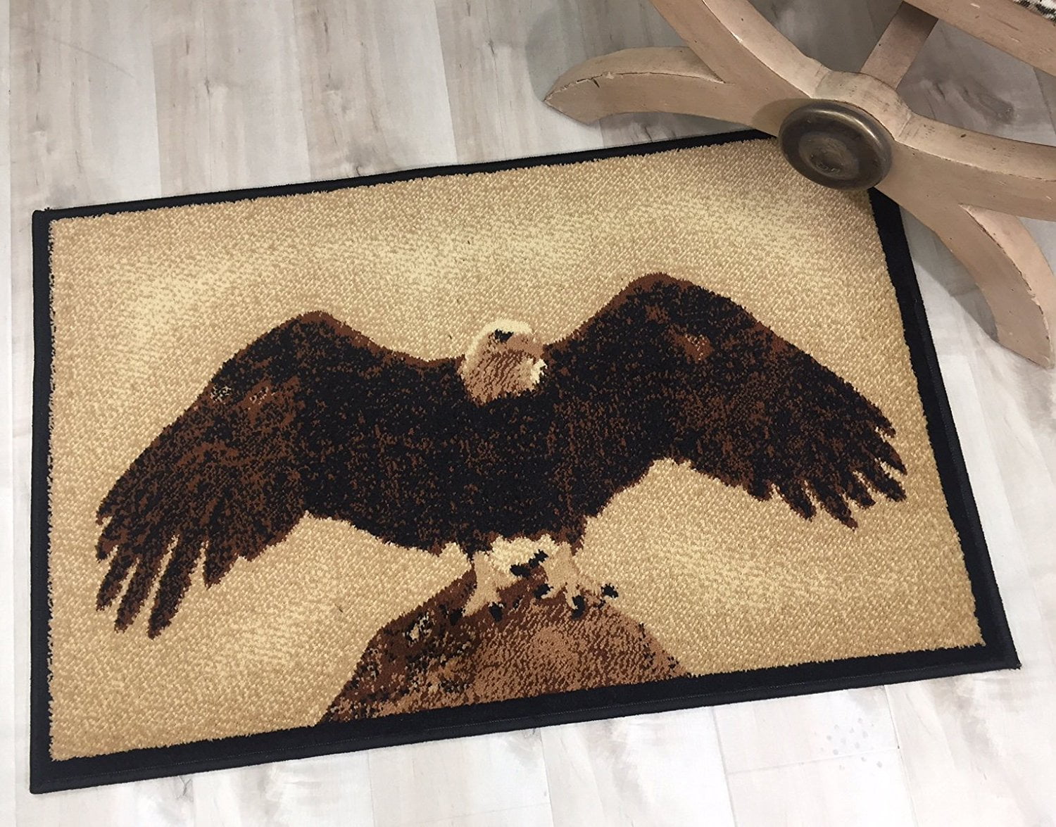 Lodge, Cabin Nature and Animals Area Rug - Nature Pattern Cabin Area ...