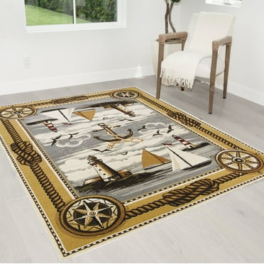 Lodge, Cabin Nature and Animals Area Rug - Southwestern Design Cabin ...