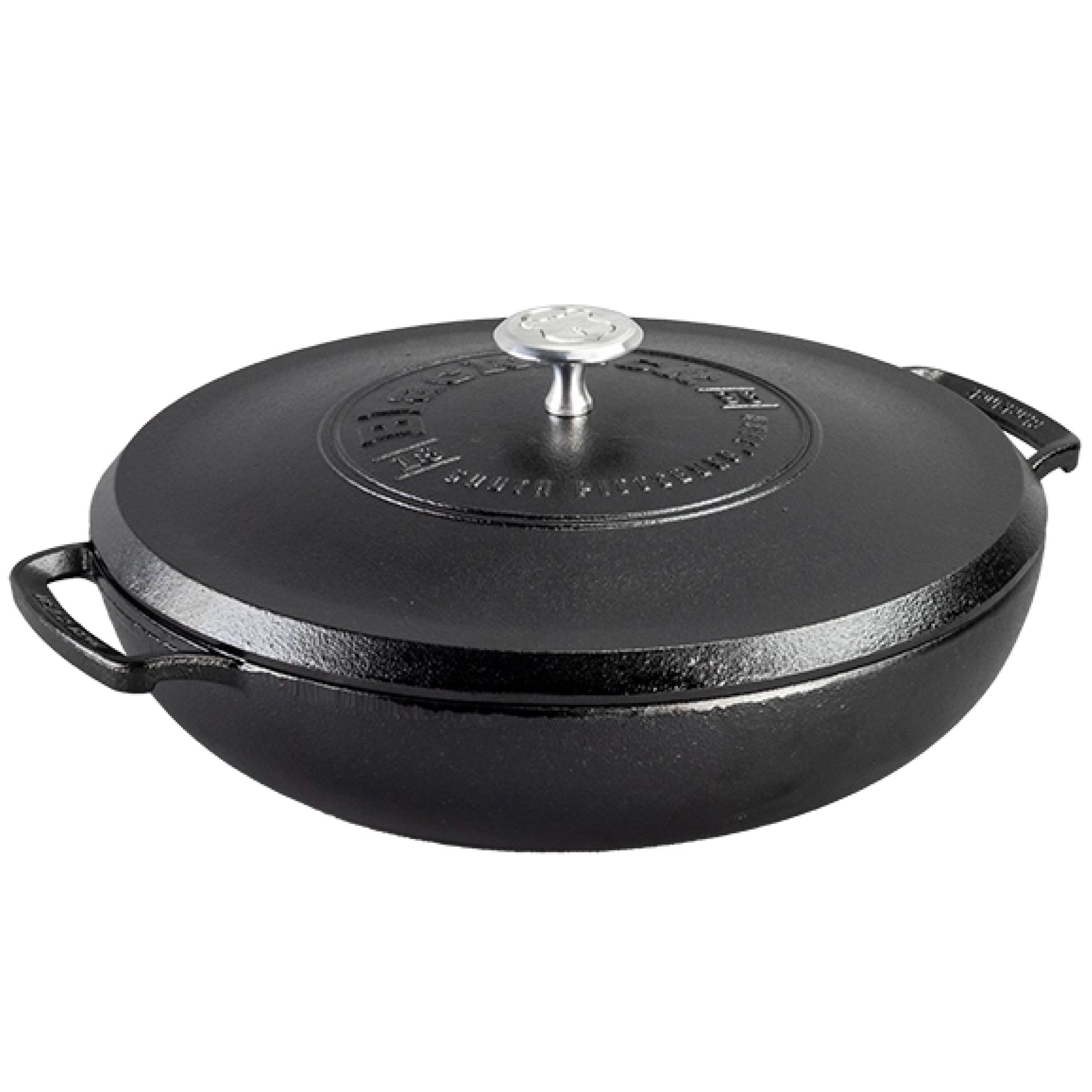 Lodge Blacklock 17 Triple Seasoned Cast Iron Braiser with Lid - Dutch ...