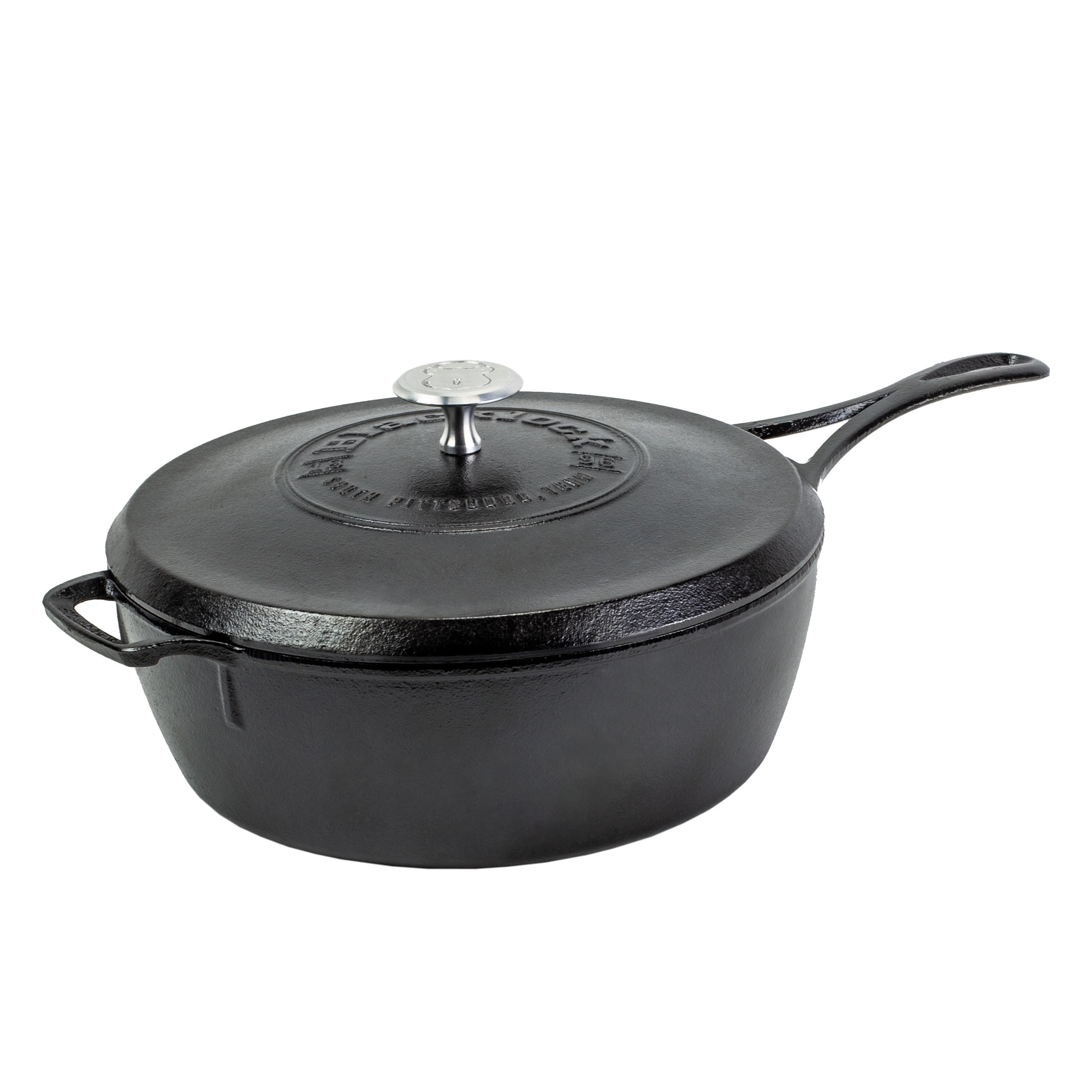Lodge Blacklock 4 Quart Deep Skillet with Lid - Durable & Lightweight ...