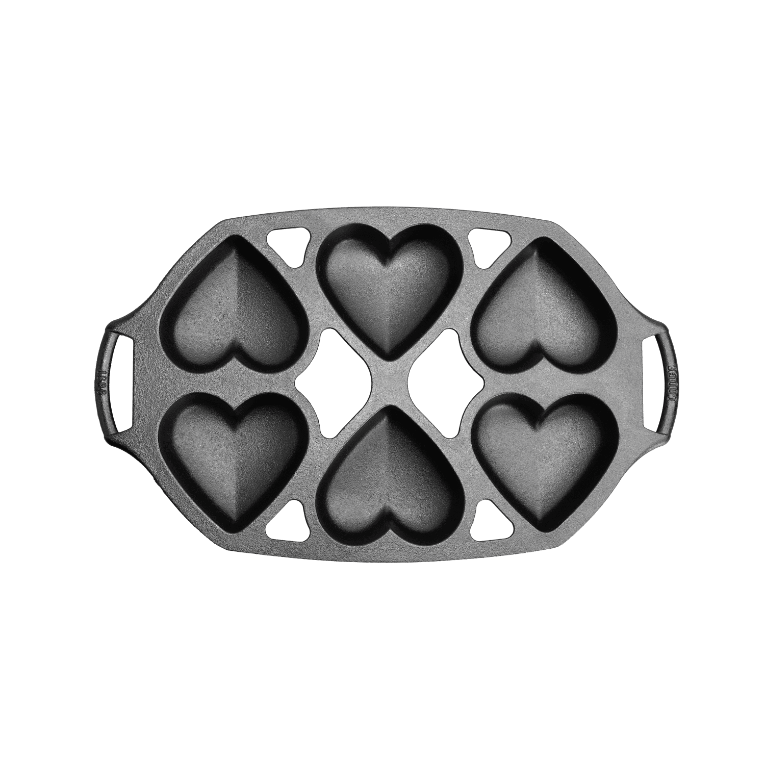 Lodge Cast Iron Mini Cake Pan, Makes 6 Heart-Shaped Cakes, Pre-seasoned ...