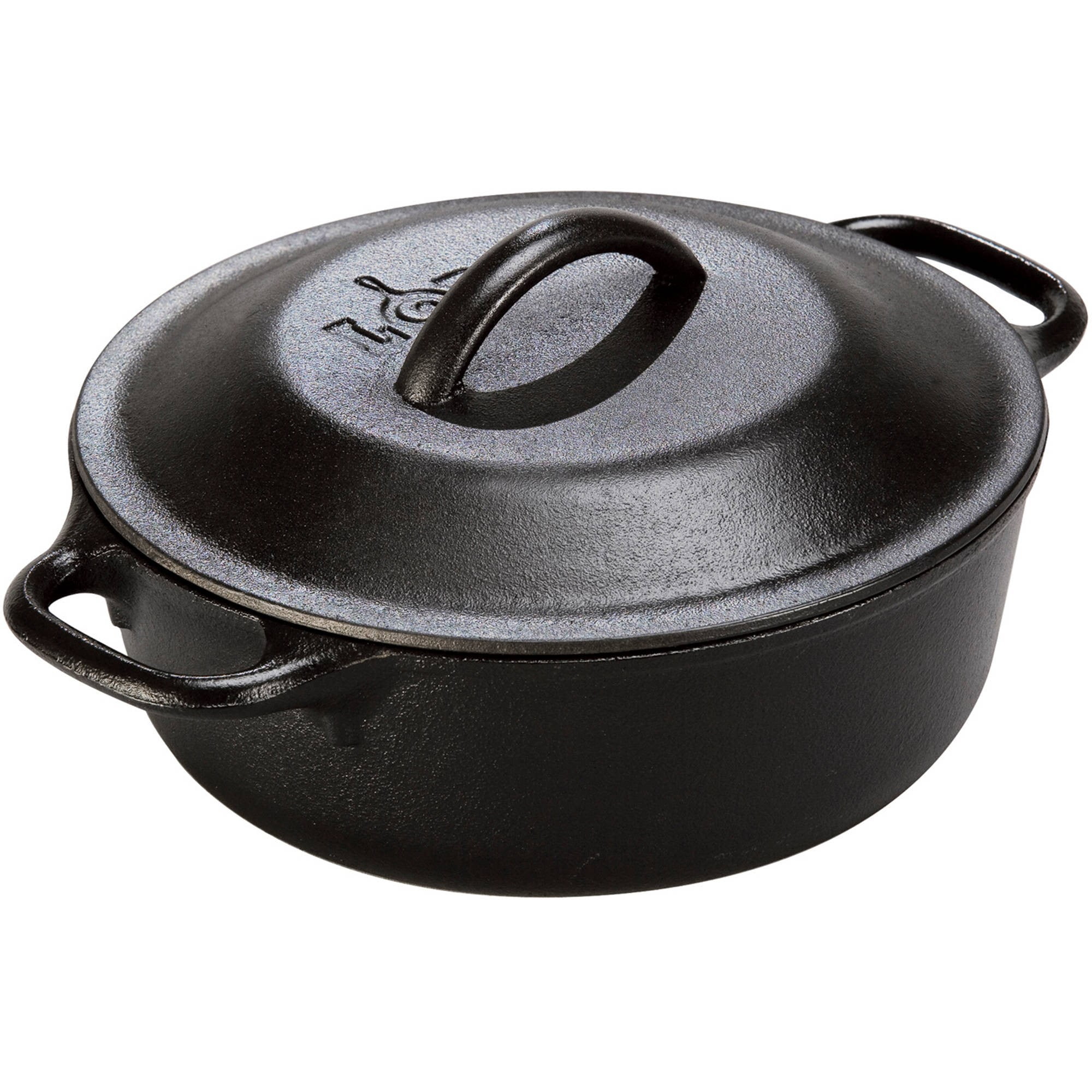 Lodge, Cast Iron Serving Pot, 2 Quarts, with Lid and Handles - Walmart.com
