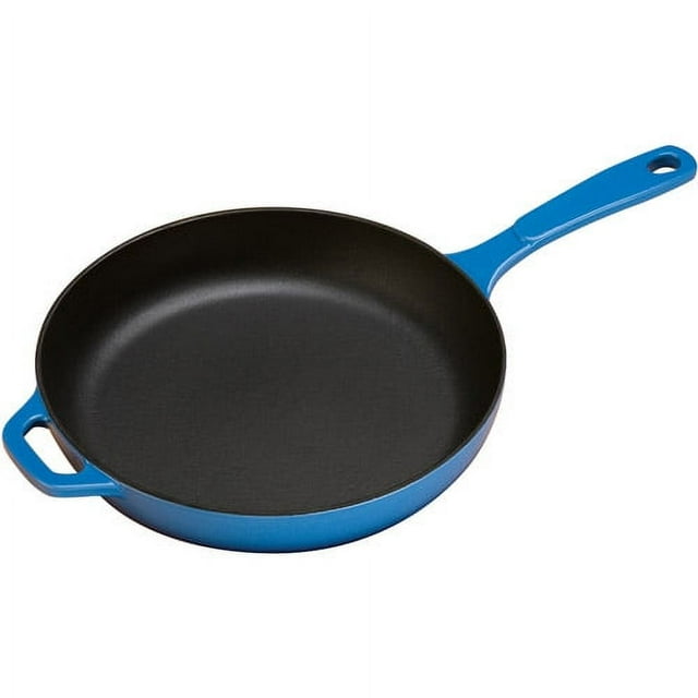 Lodge Color Enameled and Cast Iron 11" Skillet, Blue, EC11S33 - Walmart.com
