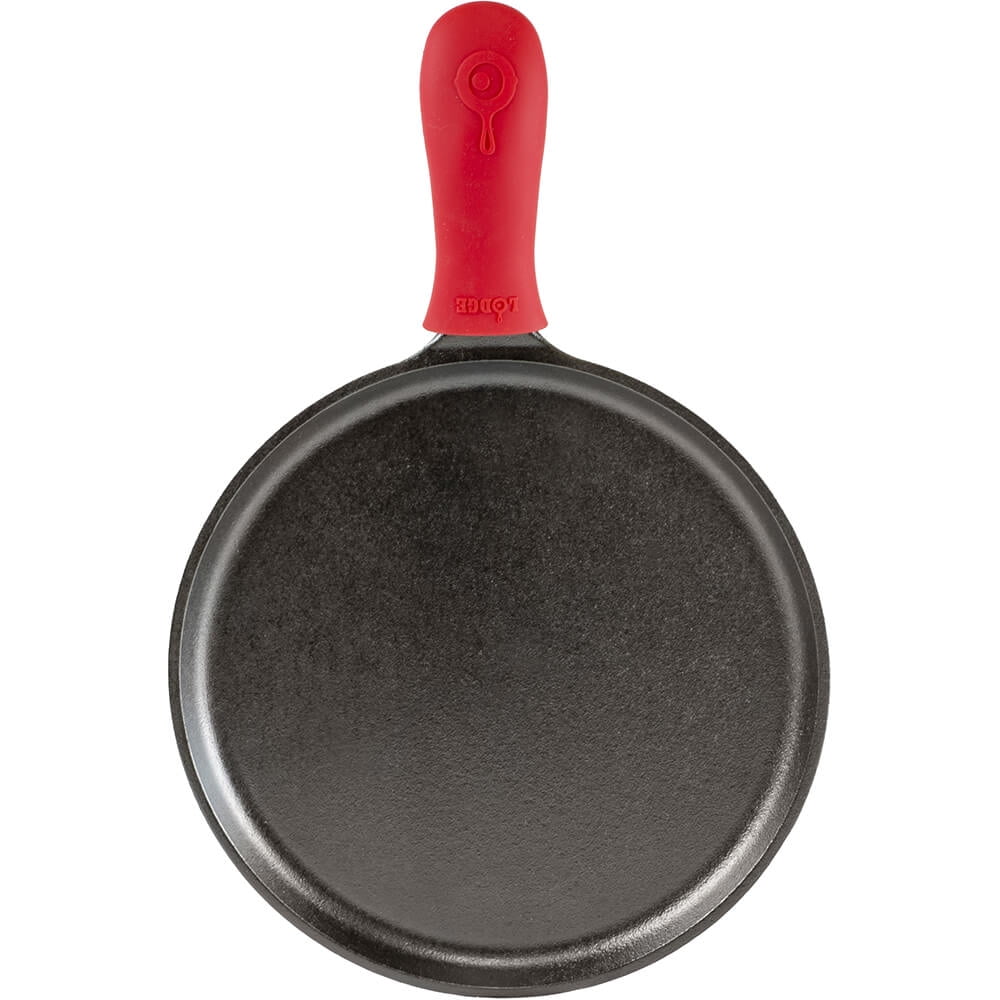 Lodge L90GA1TS4 10.5 inch Cast Iron Griddle with Silicone Handle ...