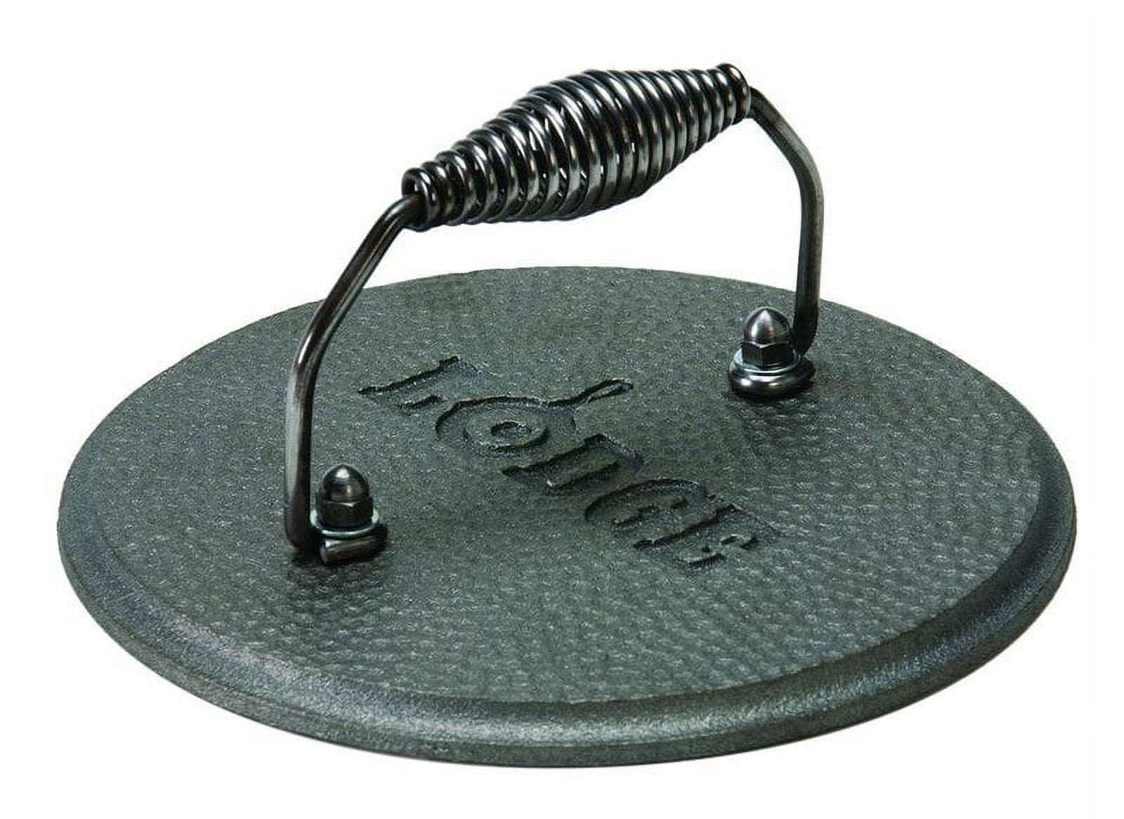 Lodge Logic LGPR3 Pre Seasoned Round Cast Iron Grill Press 7 in OD ...