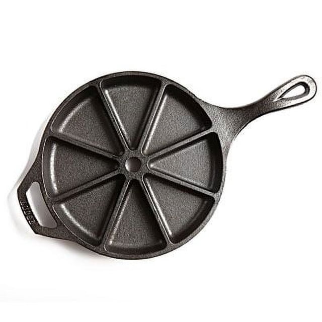 Lodge Seasoned Cast Iron 9" Wedge & Cornbread Pan with Assist Handle ...