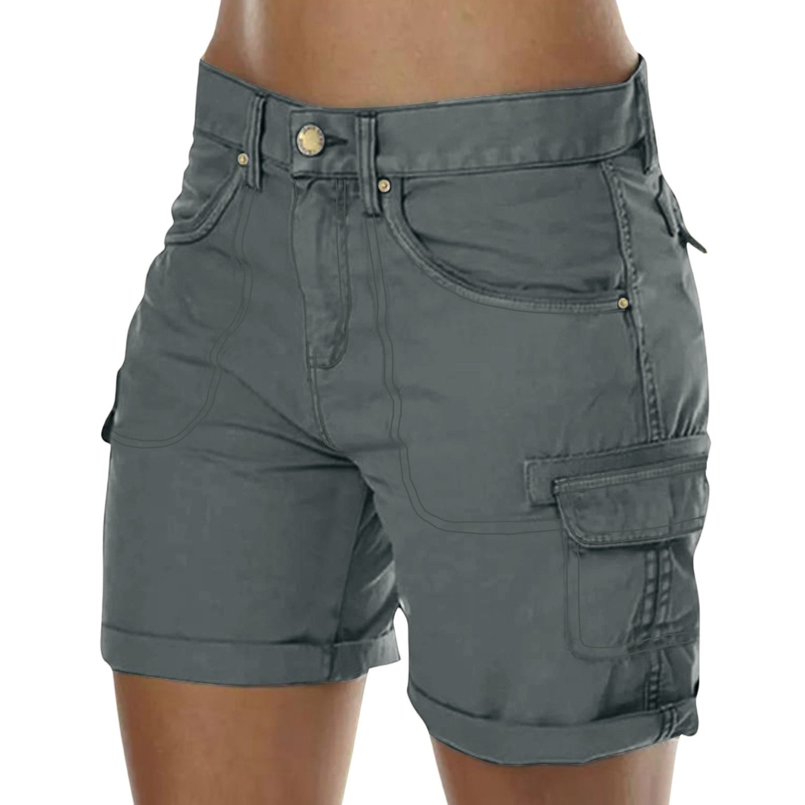 Lodgix Women's High-Stretch Cargo Shorts Summer Y2K Mini Shorts High ...