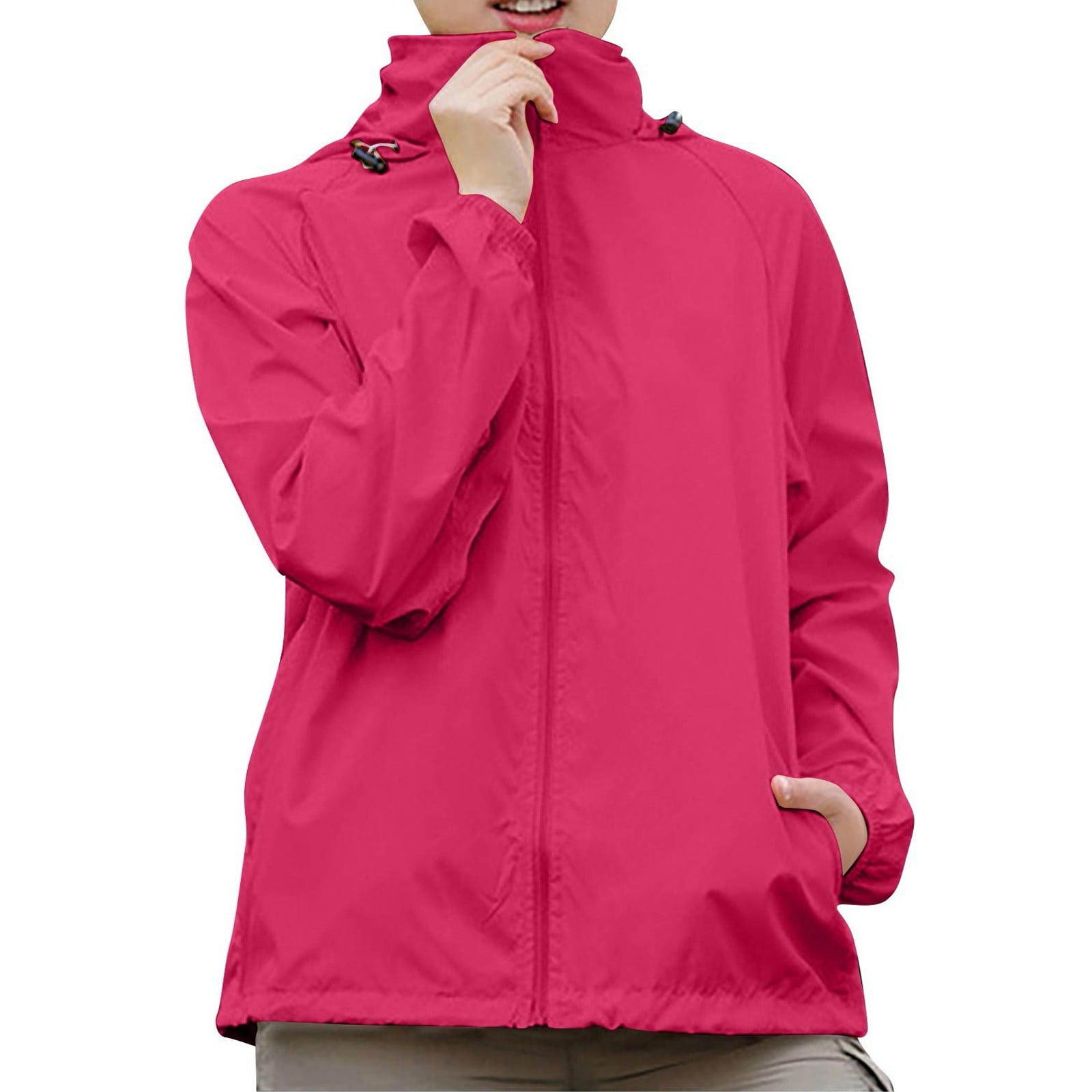 Lodgix Womens Rain Jacket Outdoor Sports 2025 Windbreaker Jackets ...