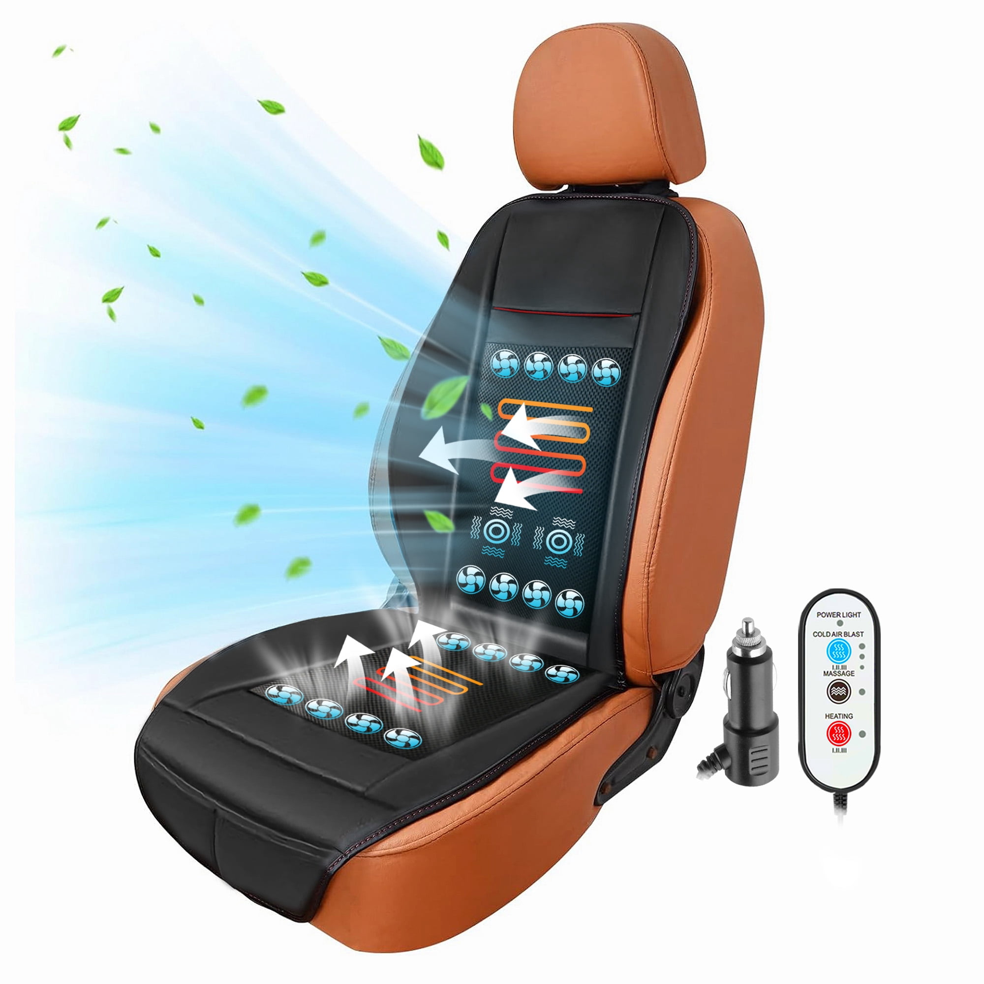 Lodintech 12V Heated Seat Cushion for Car, Summer Cooling Seat Cover ...
