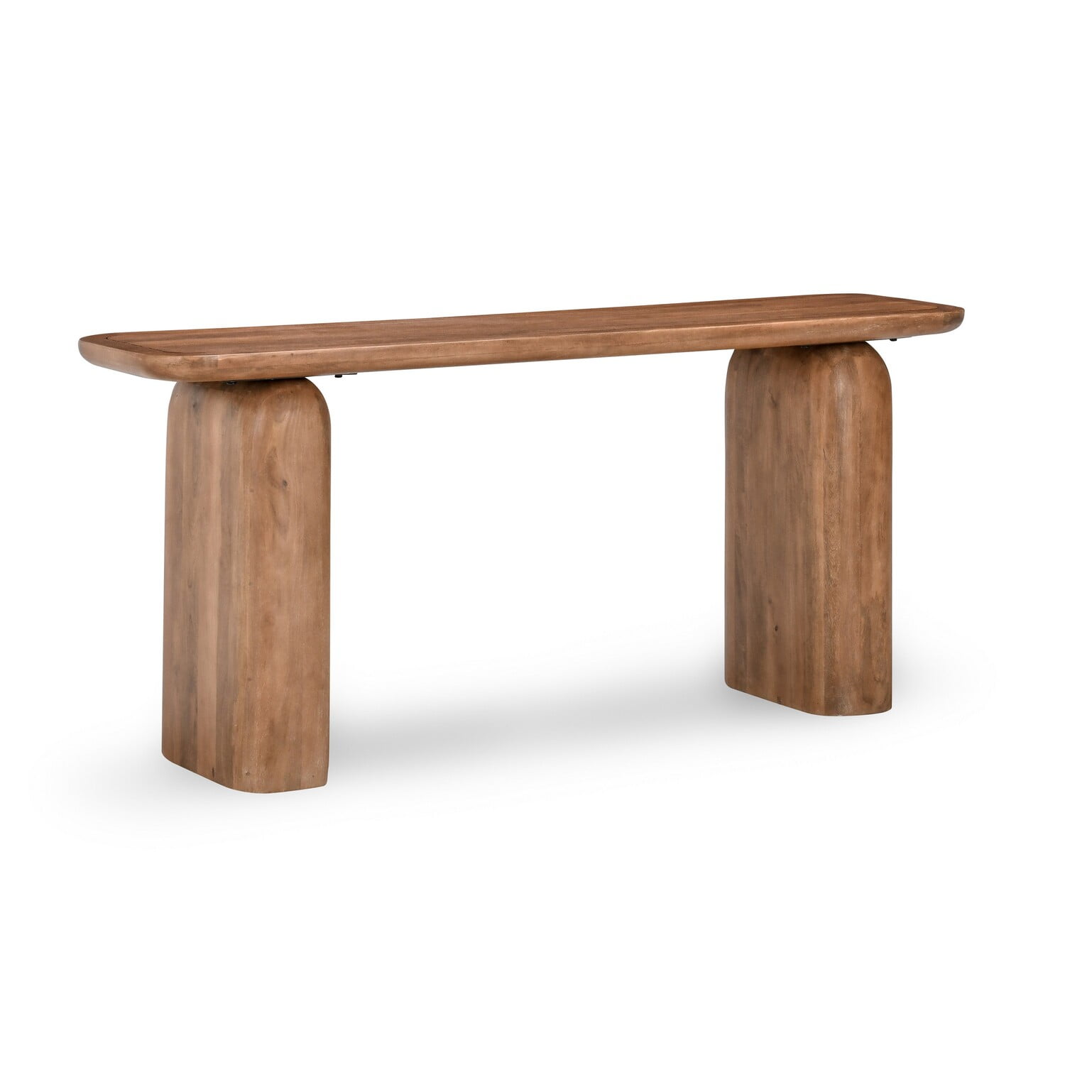 Benjara Loe 68 Inch Tall Console Table, Rectangular Top, Brown Solid ...