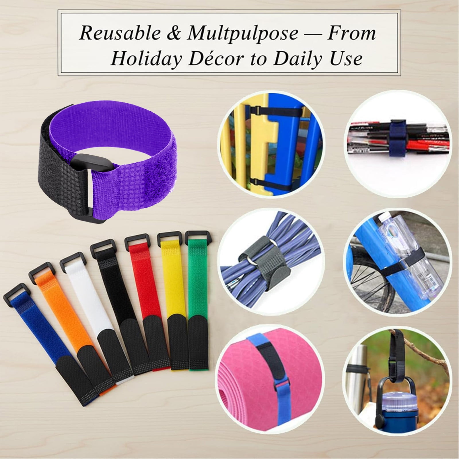 Loespoir Adjustable Nylon Wreath Straps for Christmas Decor, Flexible ...