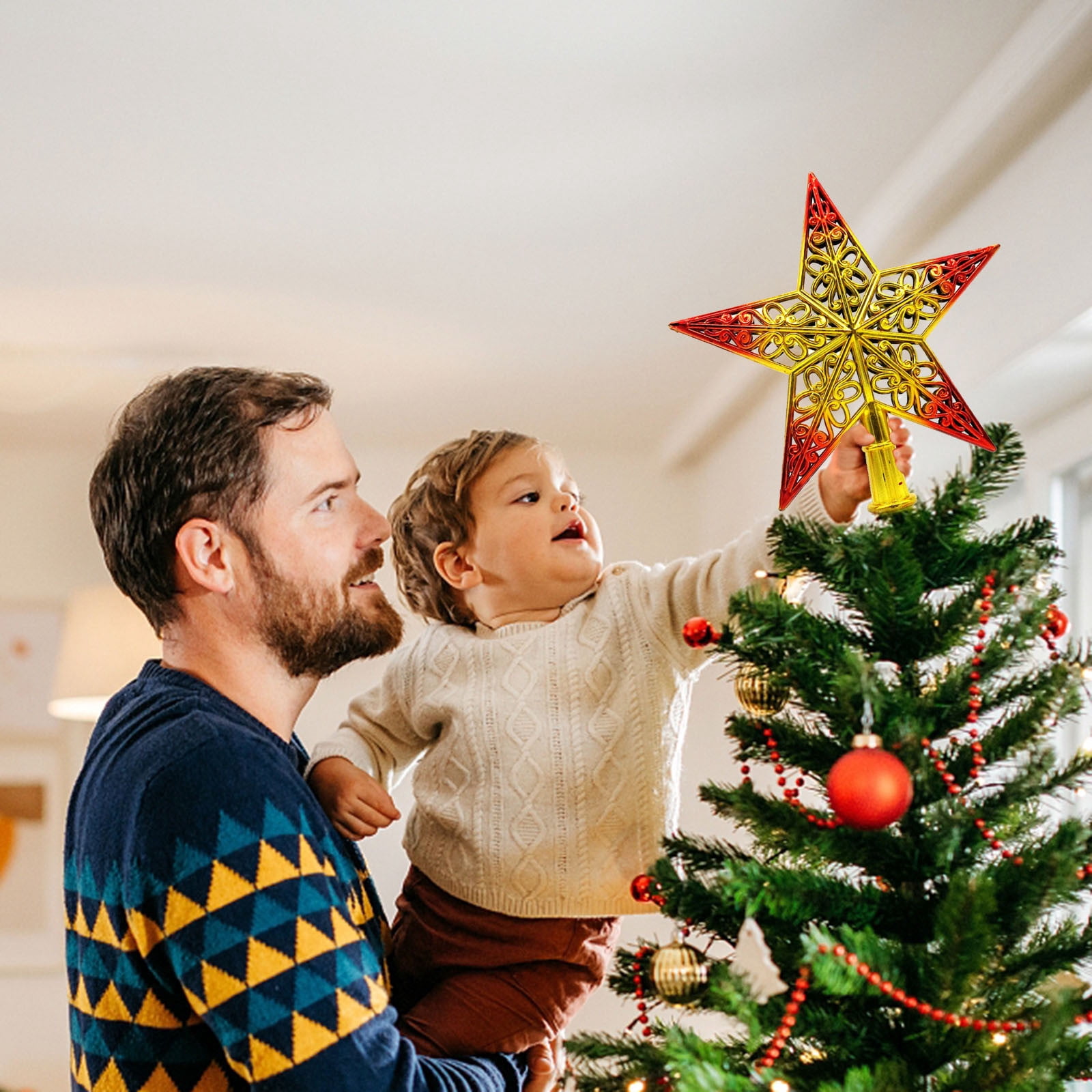 Loespoir Christmas Tree Hang Decoration Ornament Treetop Topper, Tree ...