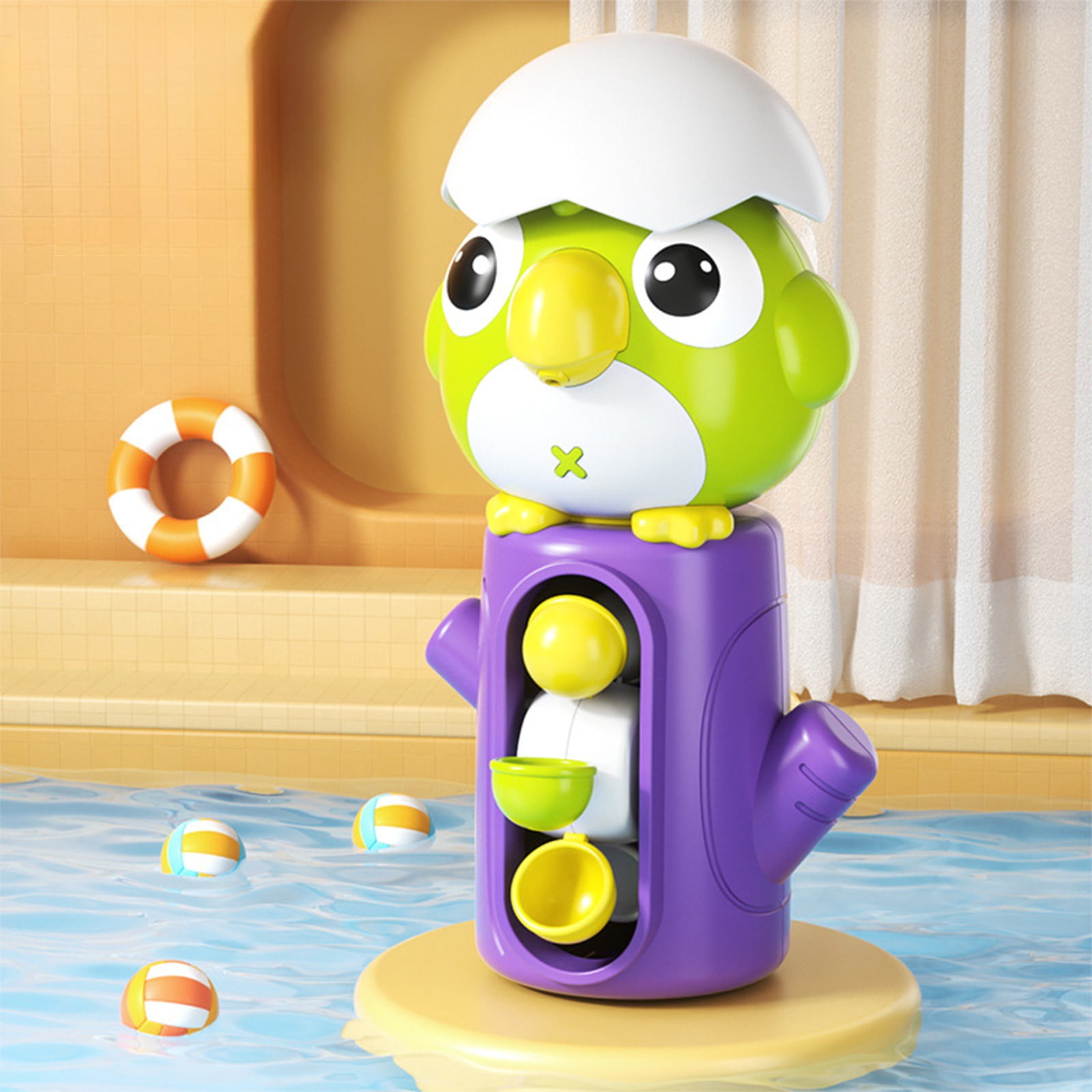 Loespoir Creative Bath Time Toy, Bird Themed Water Play Set ...