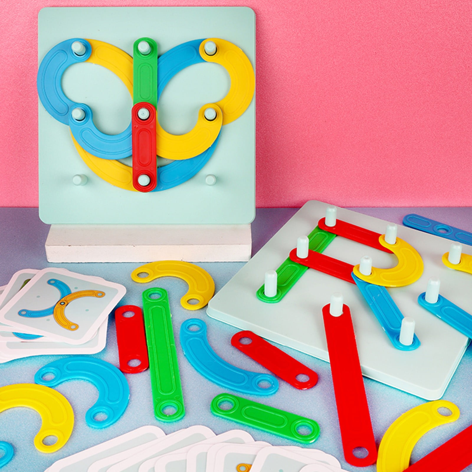 Loespoir Educational Geometry Matching Toy, Versatile Column Shape Set ...