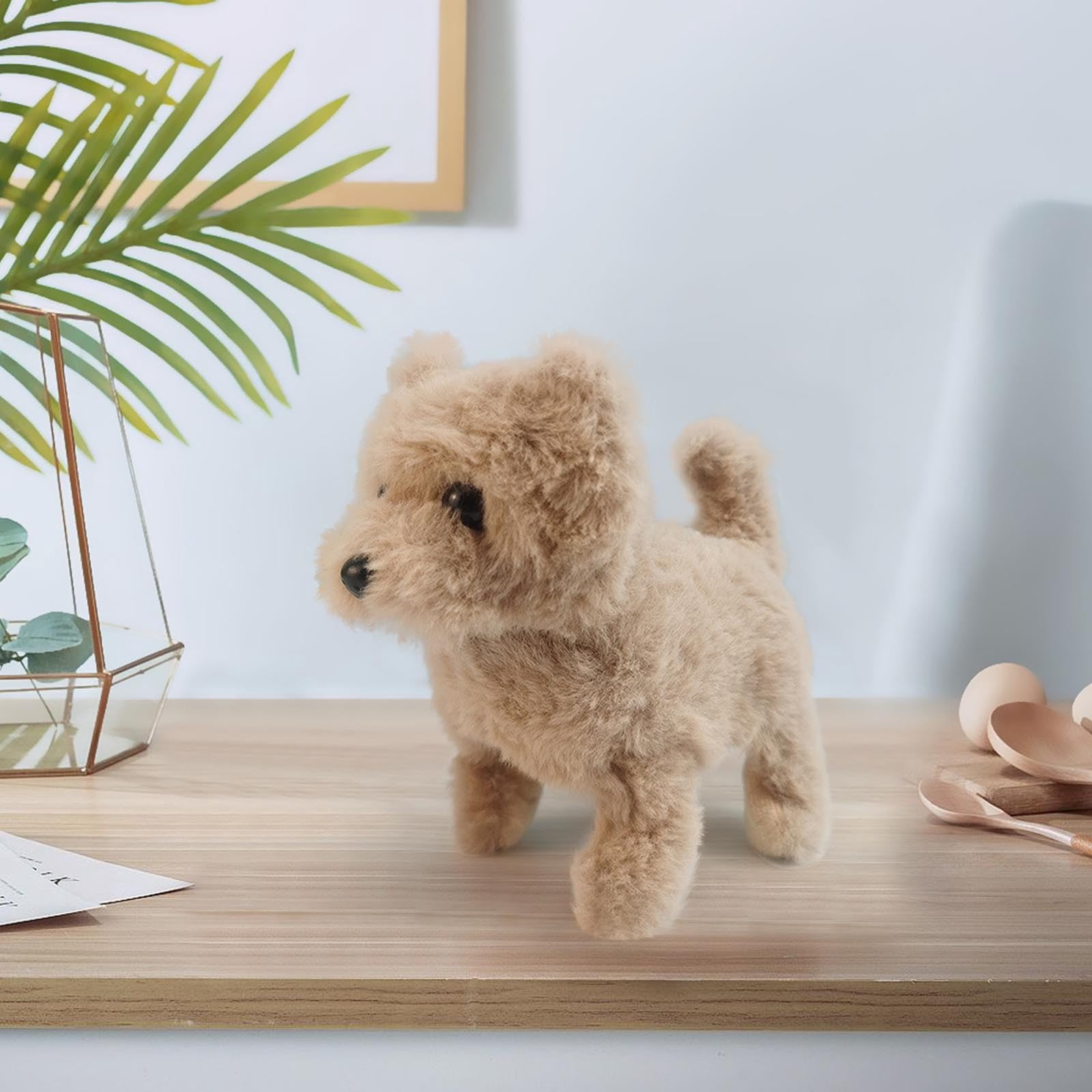 Loespoir Electronic Walking Simulation Puppy Toy, Plush Dog with ...