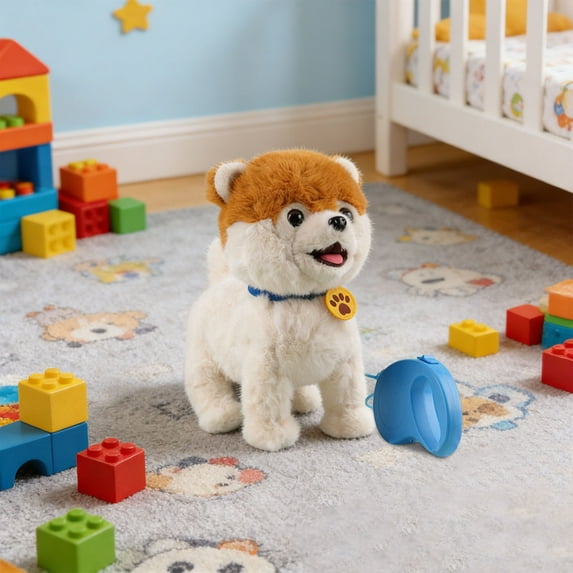 Loespoir Motorized Plushs Robot Dog, Leash-Controlled Interactive Pup ...