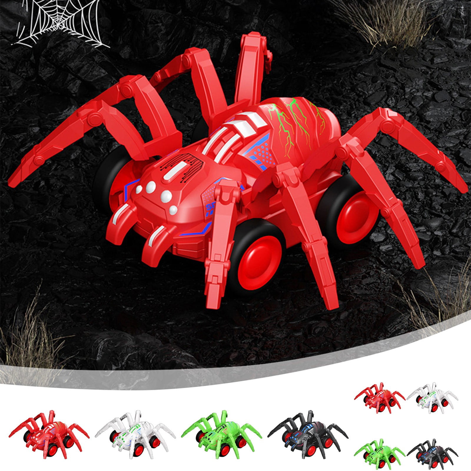 Loespoir Simulated Toddlers Toy Car, Spider Car Toy, Inertia Powered ...