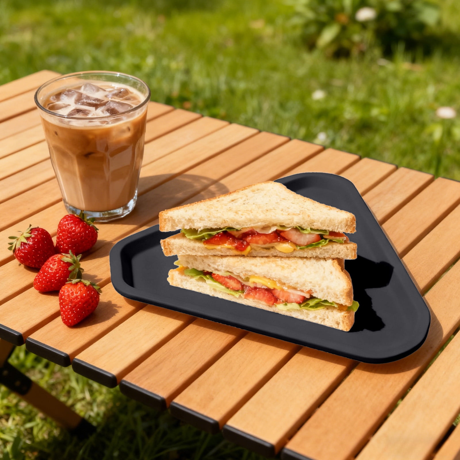Loespoir Triangular Thickened Plastic Tray, High-temperature Resistant ...