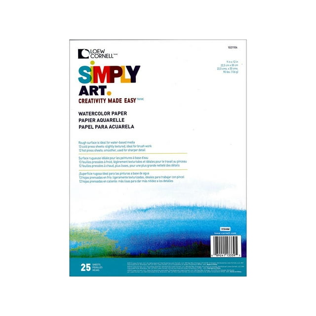 Loew Cornell Simply Art Watercolor Paper Pad 25sht - Walmart.com