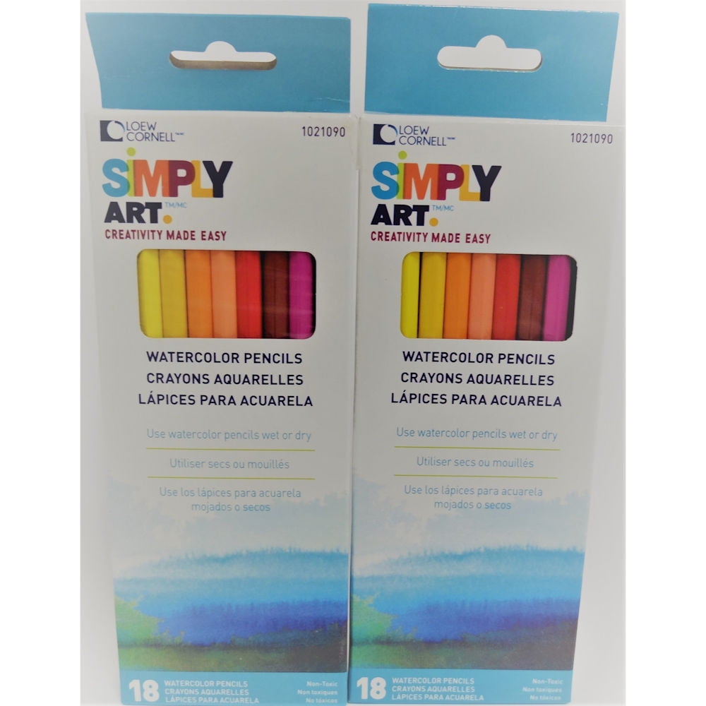 Loew Cornell Simply Art Watercolor Pencils Double Pack, 36 Count ...