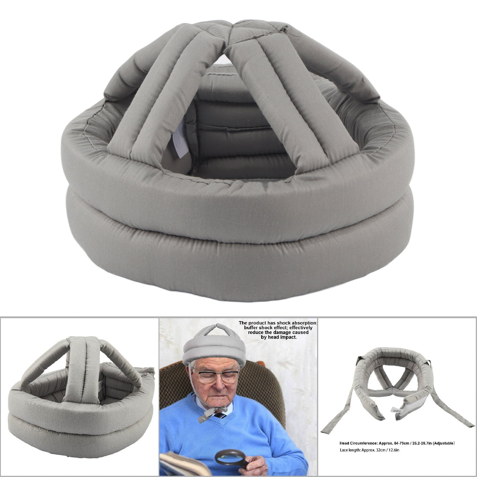 Loewten Anti-Fall Protective Helmet for Elderly, Breathable Cotton ...