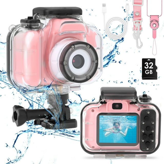 Loewten Kids Camera Waterproof Pool Toy, Underwater Children Digital ...