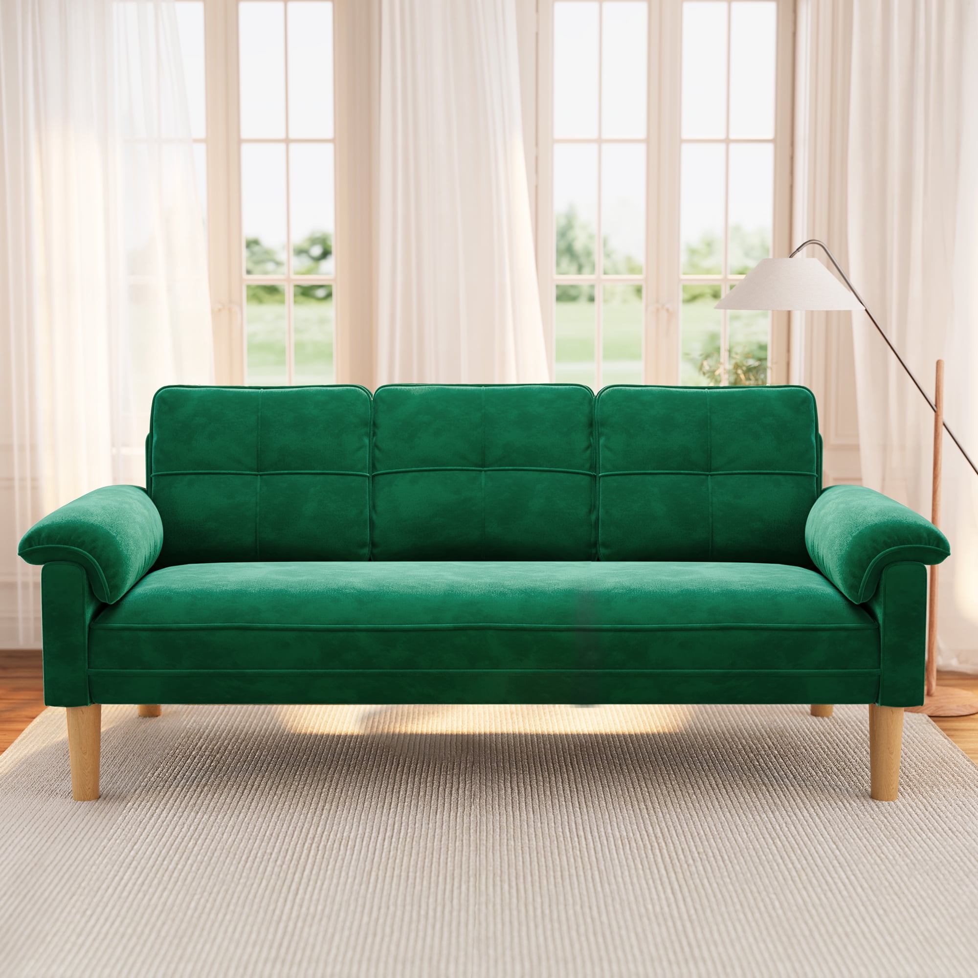 Lofka 69" Modern Small Sofa, Couch with Comfy Backrest and Soft Seating ...