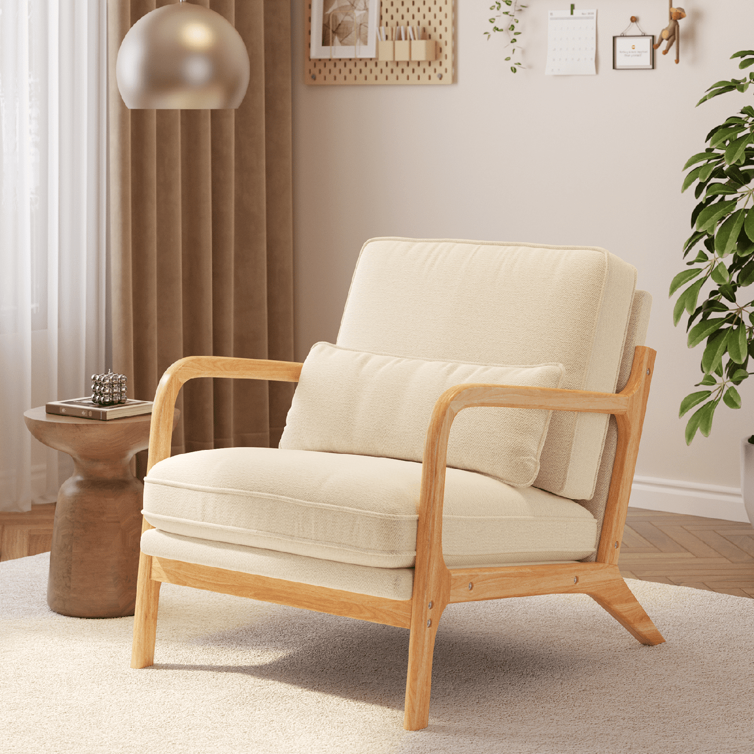 Lofka Accent Chair for Living Room Upholstered Comfy Reading Chair with ...