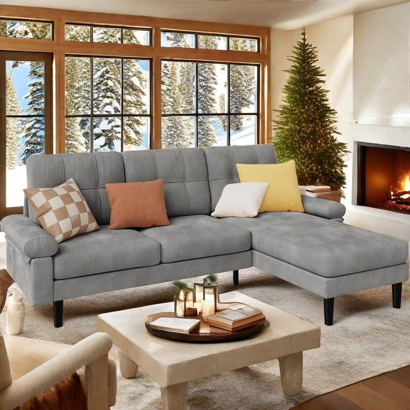 Lofka Sectional Couch, Convertible L Shaped Couches for Living Room ...