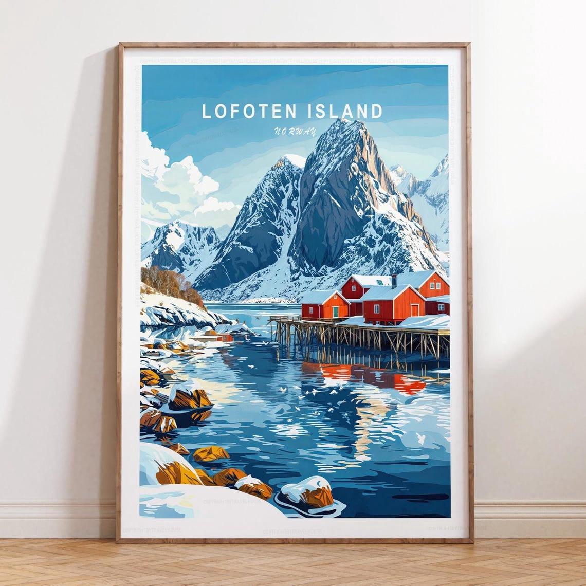 Lofoten Island Norway Minimalist Home Decor Travel Wall Art Unframed ...