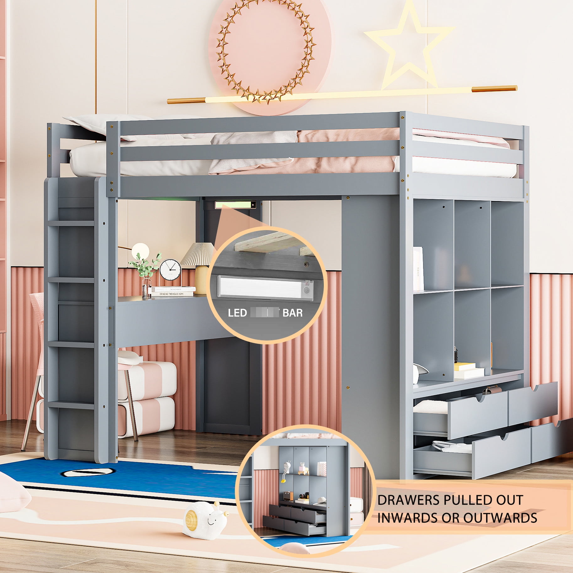 Loft Bed Design - LED Lighting - Video Game Time - Add Fun to Life ...