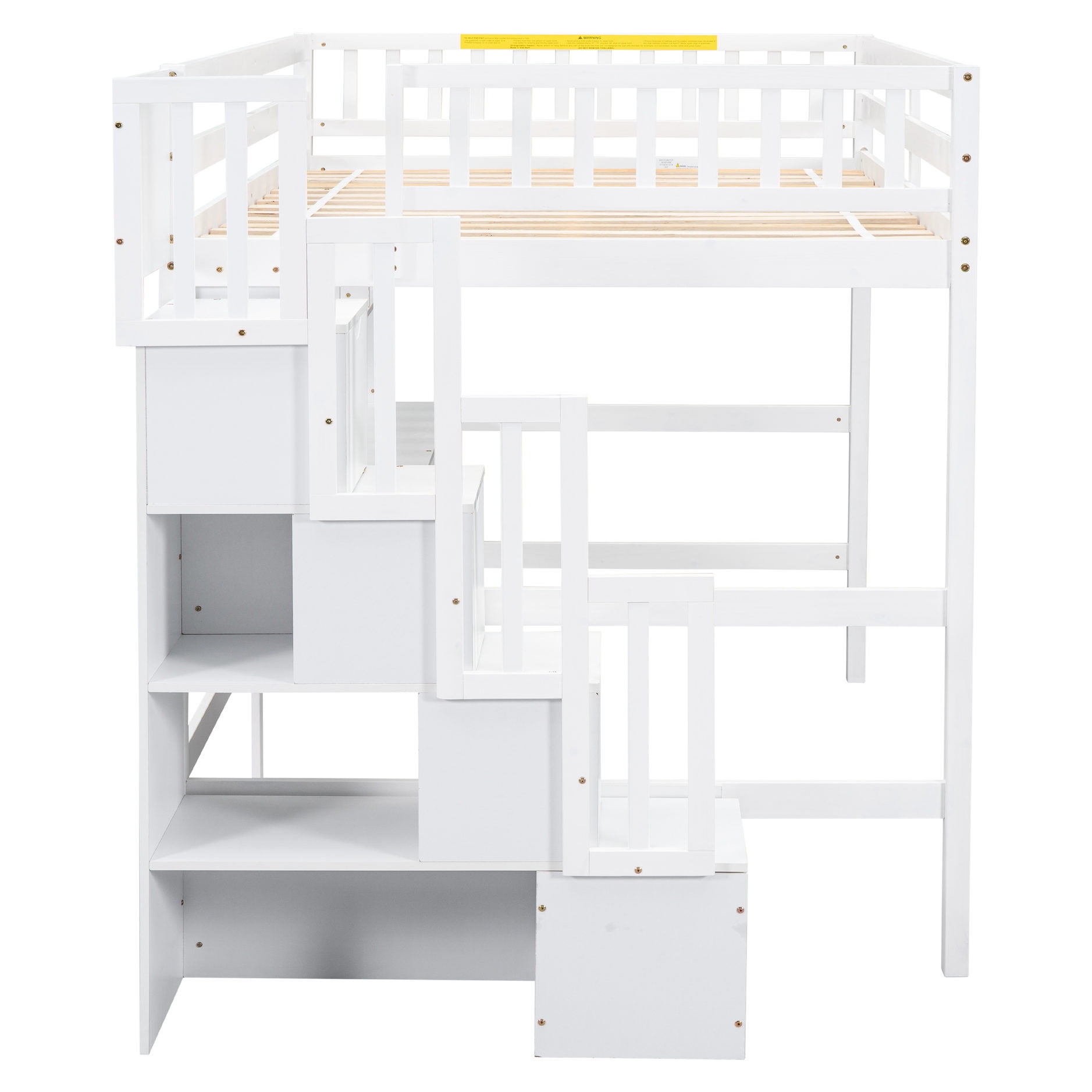 Loft Bed With Built-in Desk And Storage In White - Maximize Your ...