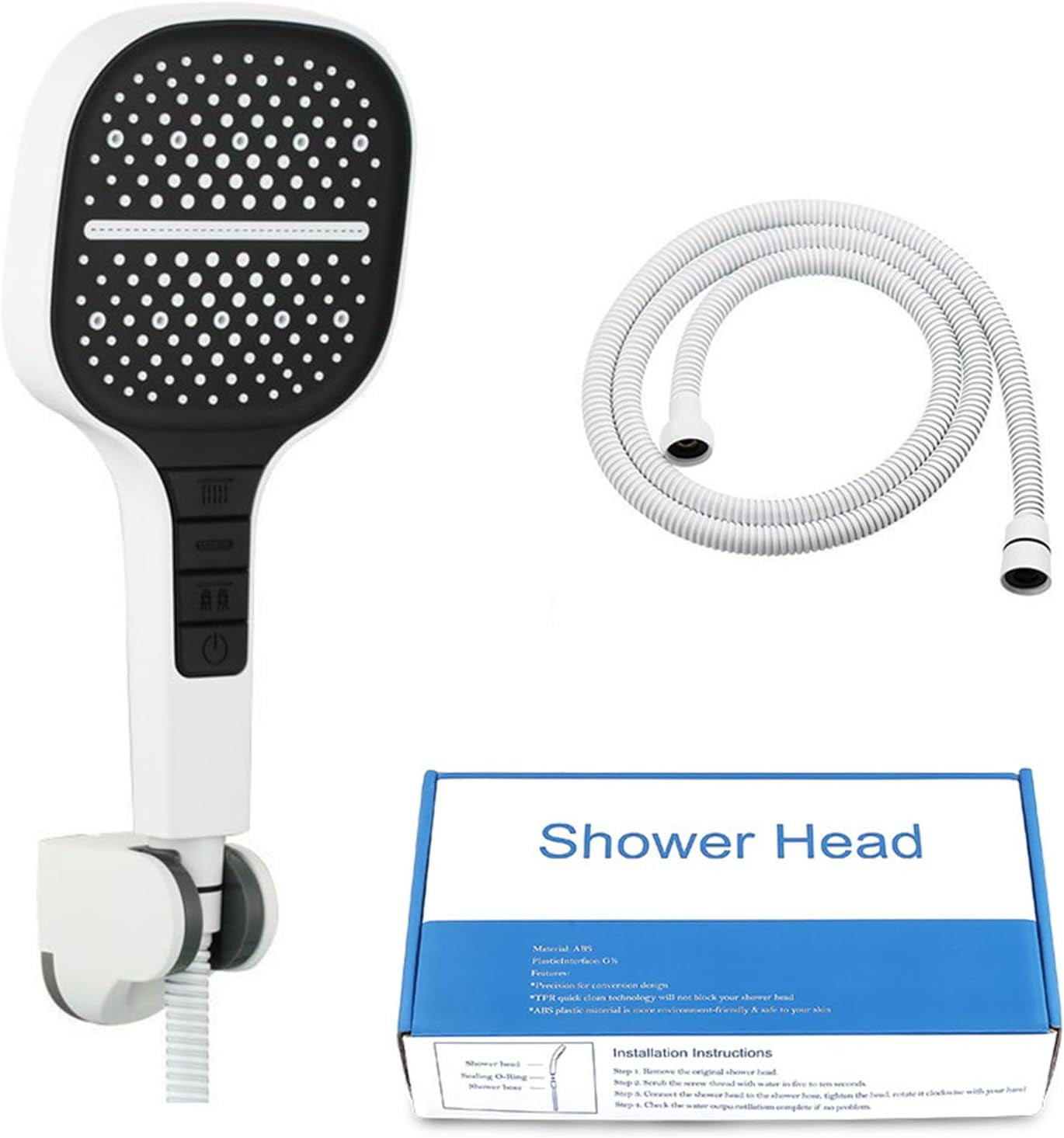 Loft Home Essentials Shower Head Set - Maas & Bath 8-in-1 Chrome Shower ...