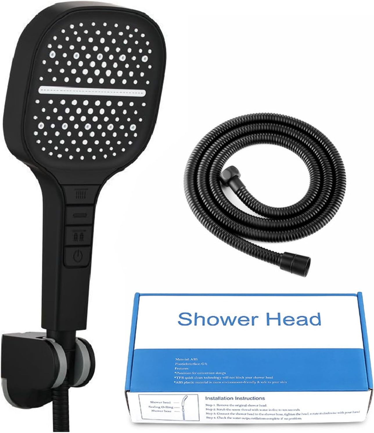 Loft Home Essentials Shower Head Set - Maas & Bath 8-in-1 Chrome Shower ...