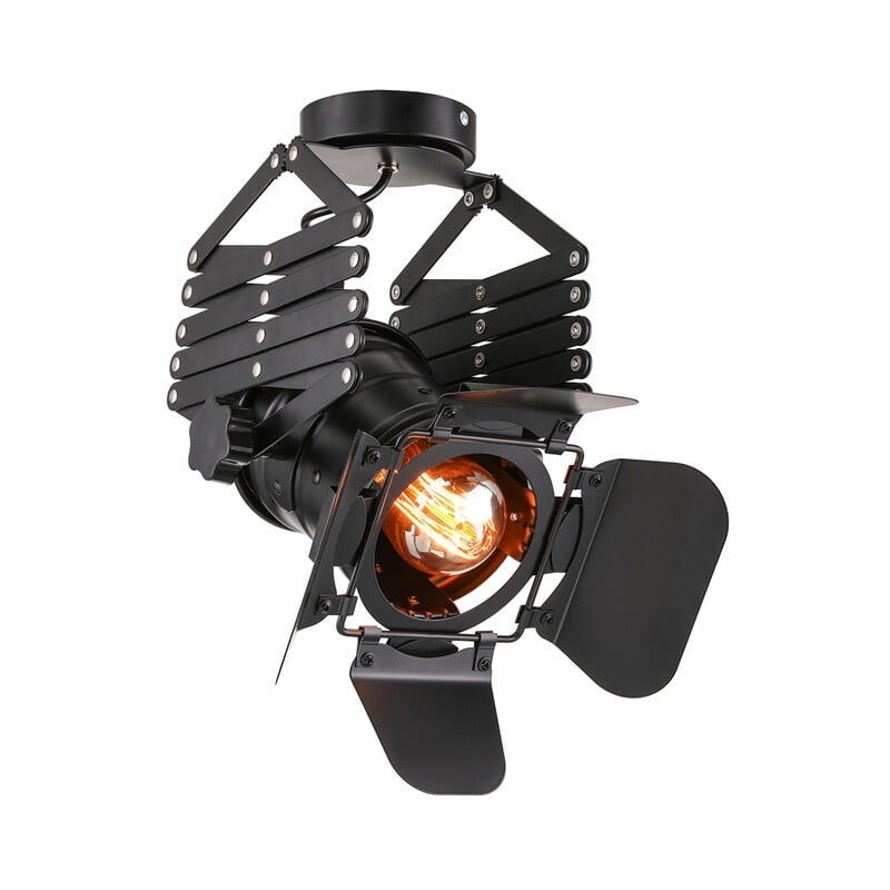 Loft Industrial Vintage Ceiling Spotlight Iron Retractable Pendant ...