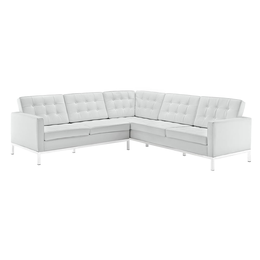 Loft L-Shaped Leather Sectional Sofa - Walmart.com
