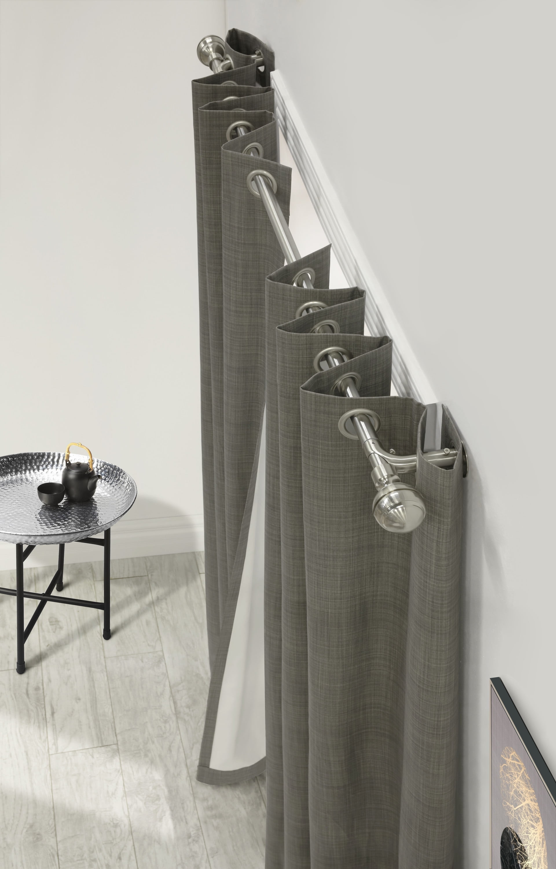 Loft Living Bryson Blackout Grommet Curtain Rod Extendable 72 - 144 in ...
