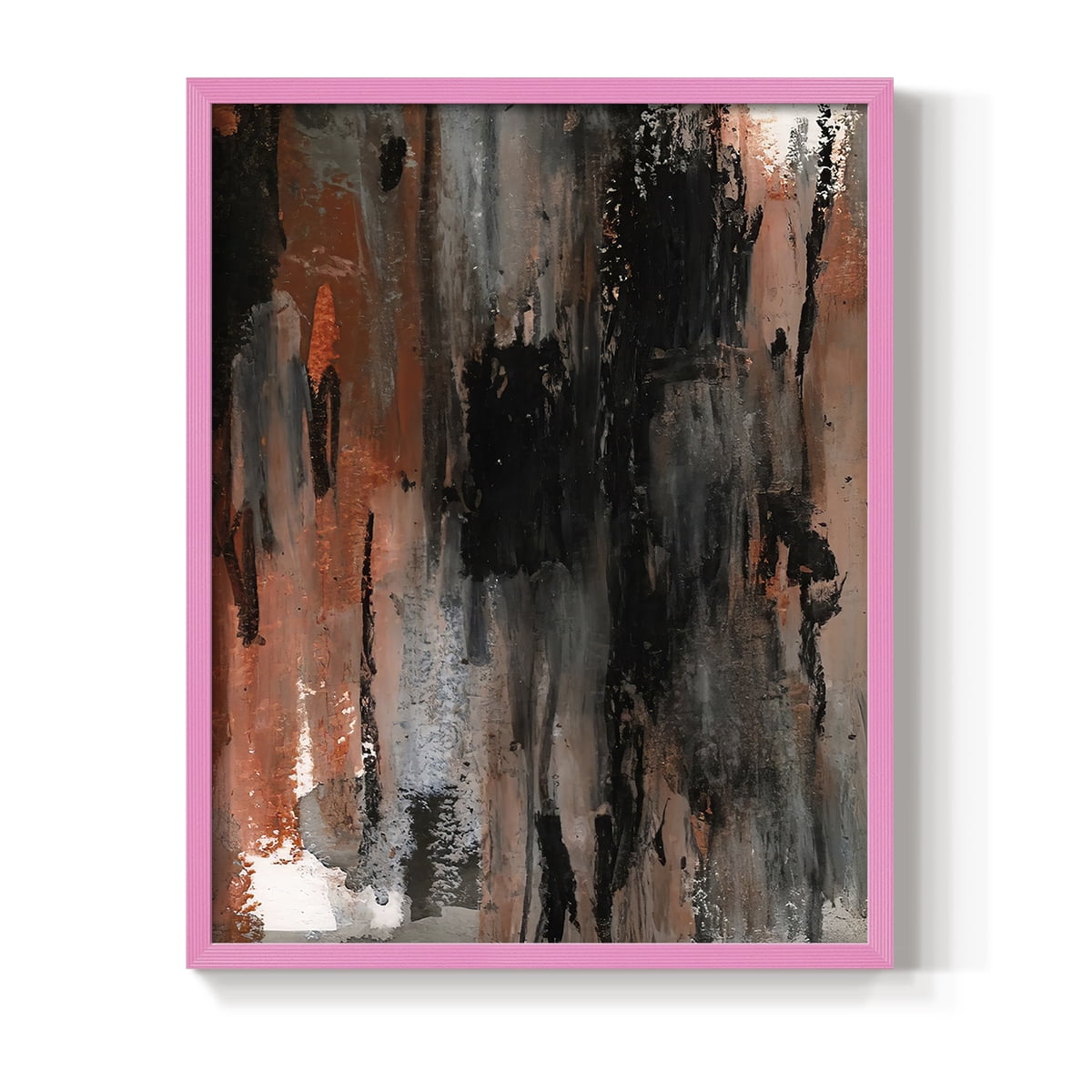 Loft Pastel VIII Framed Print in Pink Solid Wood Framed Print No Nail ...