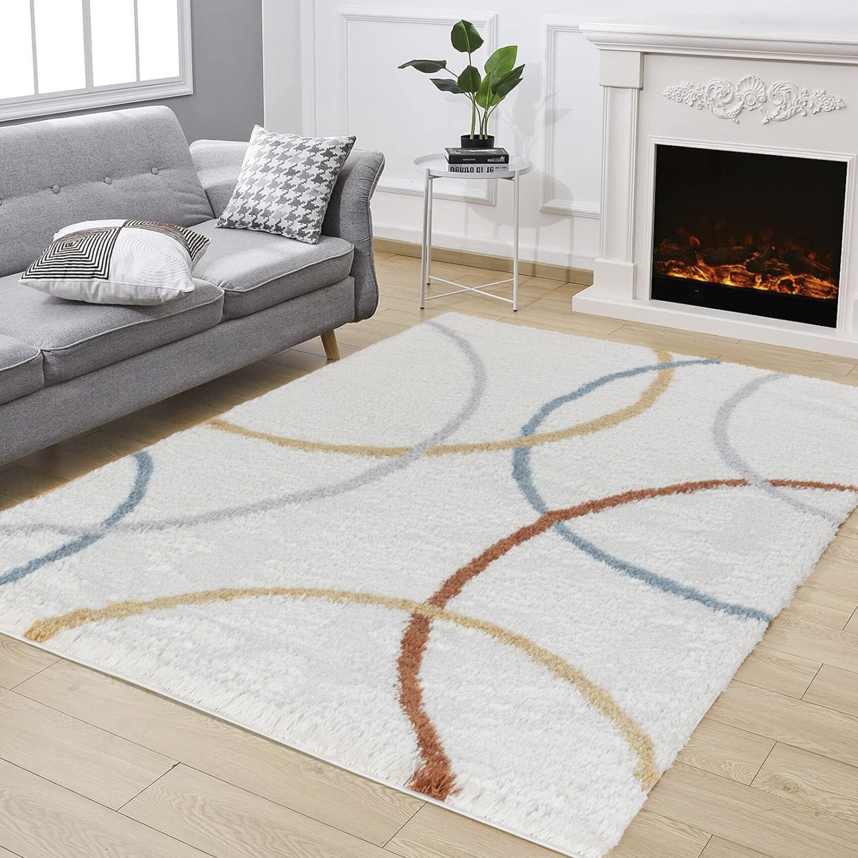 Loft Shag Shaggy Area Rug, Modern Contemporary Casual Abstract Area Rug ...