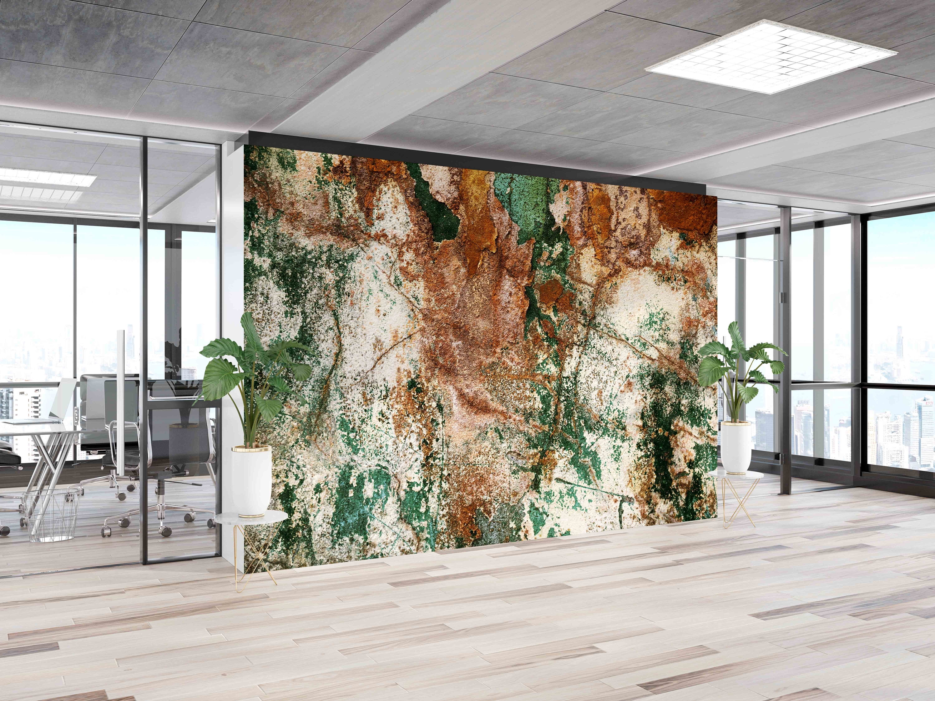 Loft Wall Decor, Custom Wallpaper, Paper Wall Art Abstract Wall Print ...