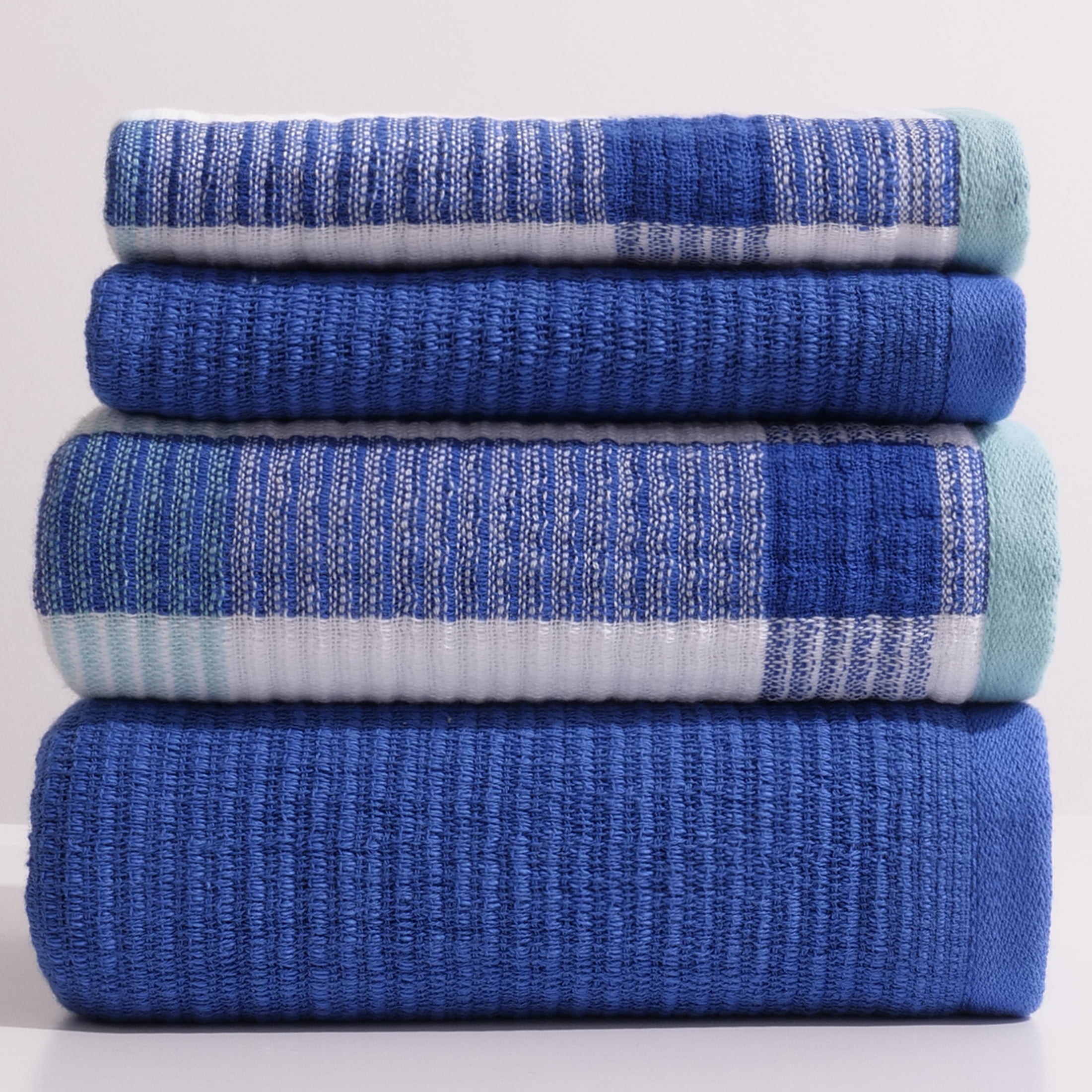 Loft by Loftex New Generation Hand&Wash 4PK Towel Bundle,Blue - Walmart.com