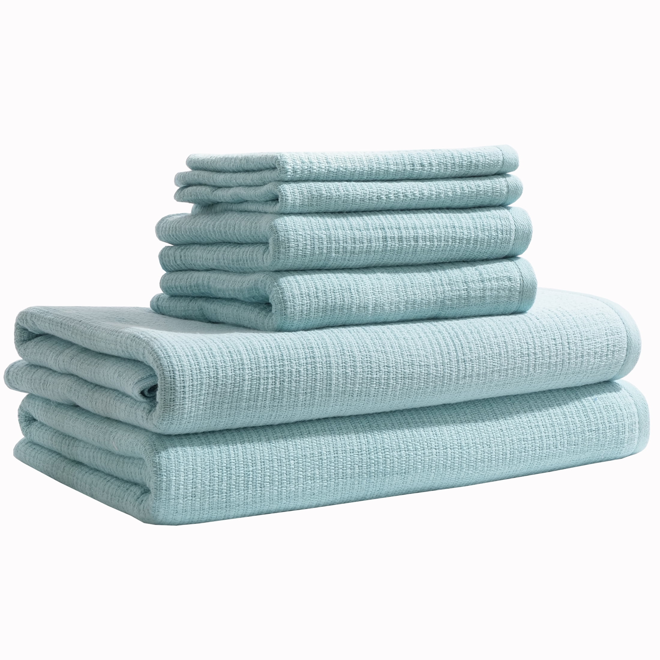 Loft by Loftex New Generation Solid 6-Piece Towel Set,Aqua - Walmart.com