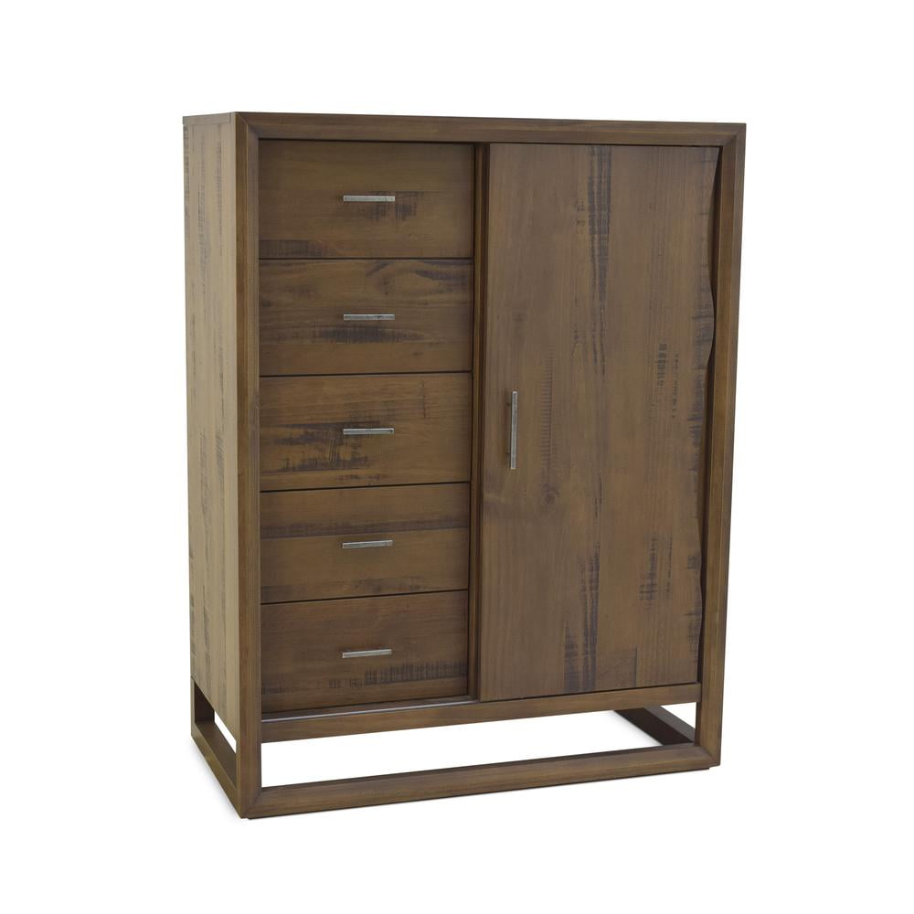 Lofton Gentleman's Mocha Brown Wood Chest - Walmart.com
