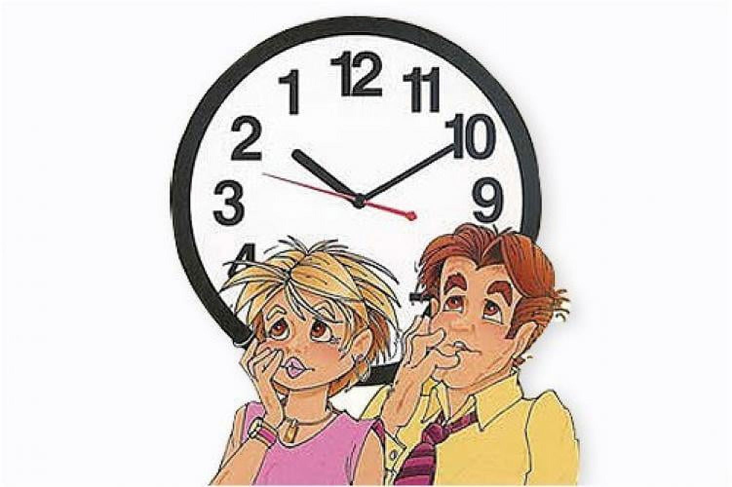 Loftus Black Backwards Wall Clock, Runs Counterclockwise and Reverse ...