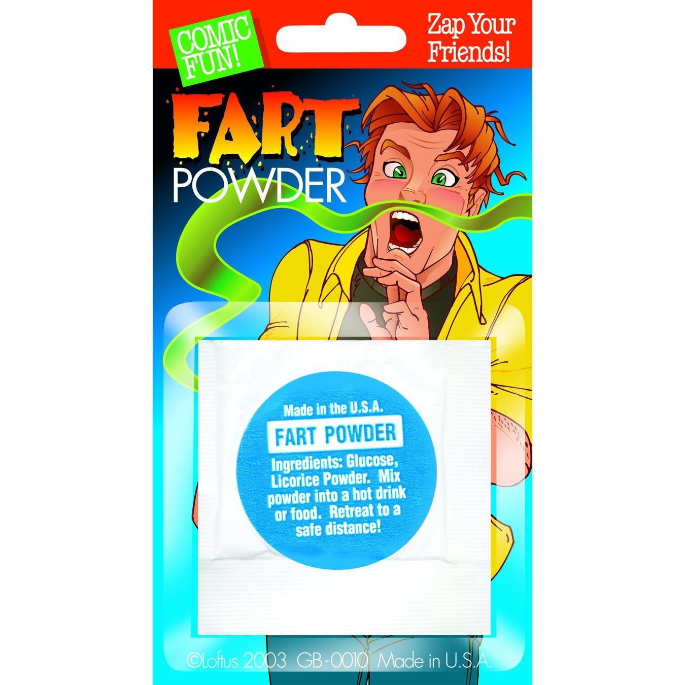 Loftus Gassy Stinky Fart Causing Powder Drink Mix 2.25" Prank, White ...