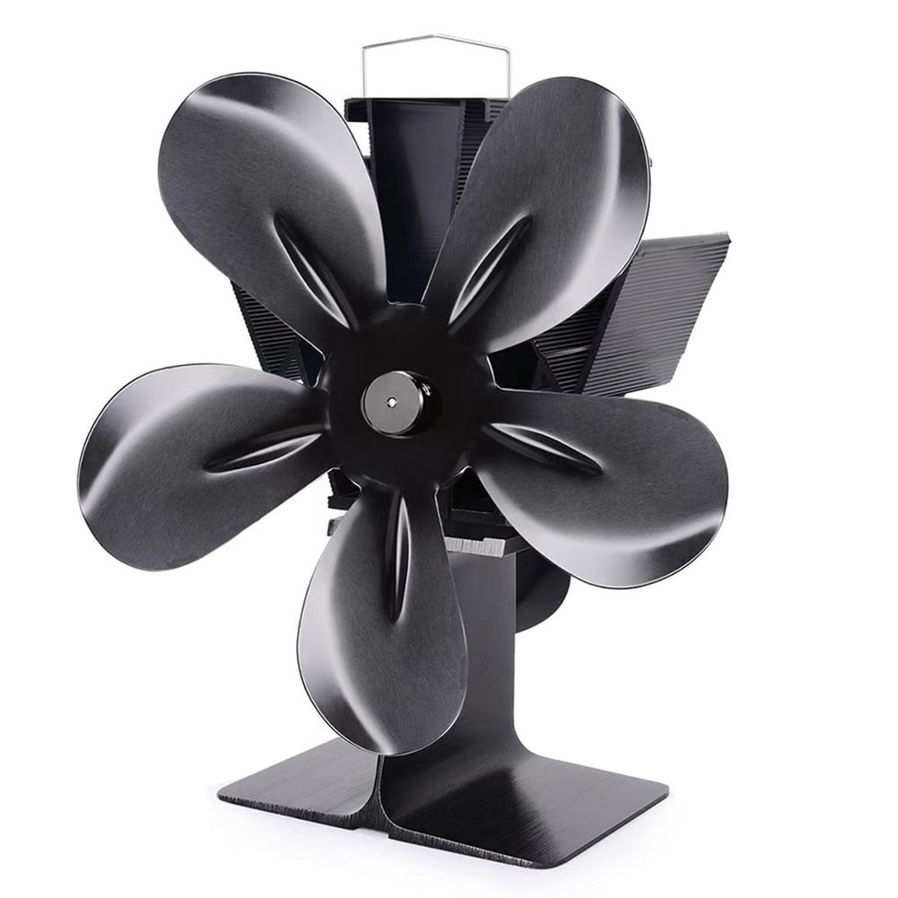 Log Burner Fan 5 Blade Stove Fan Silent Operation Winter Warm Heat ...