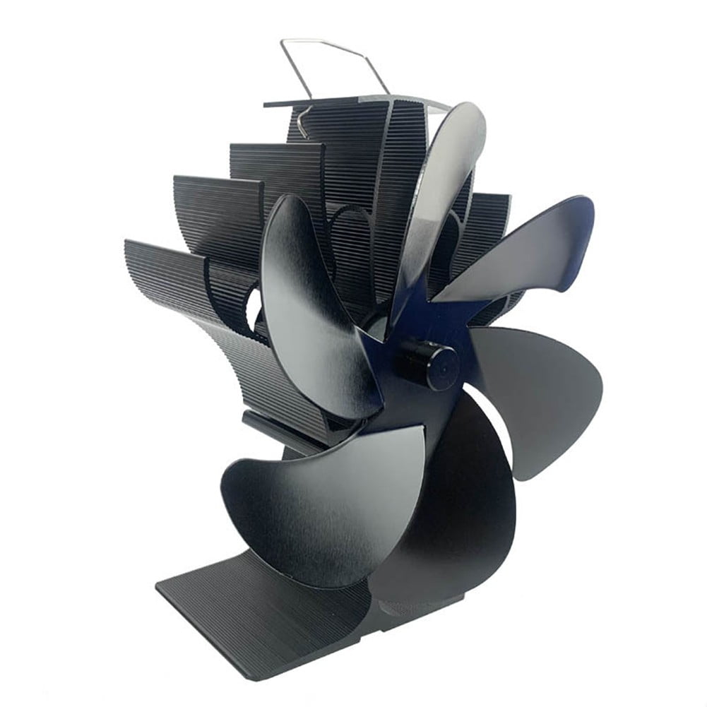 Log Burner Fan 6 Blades Wood Burning Stove Fan Circulation for Wood/Log ...