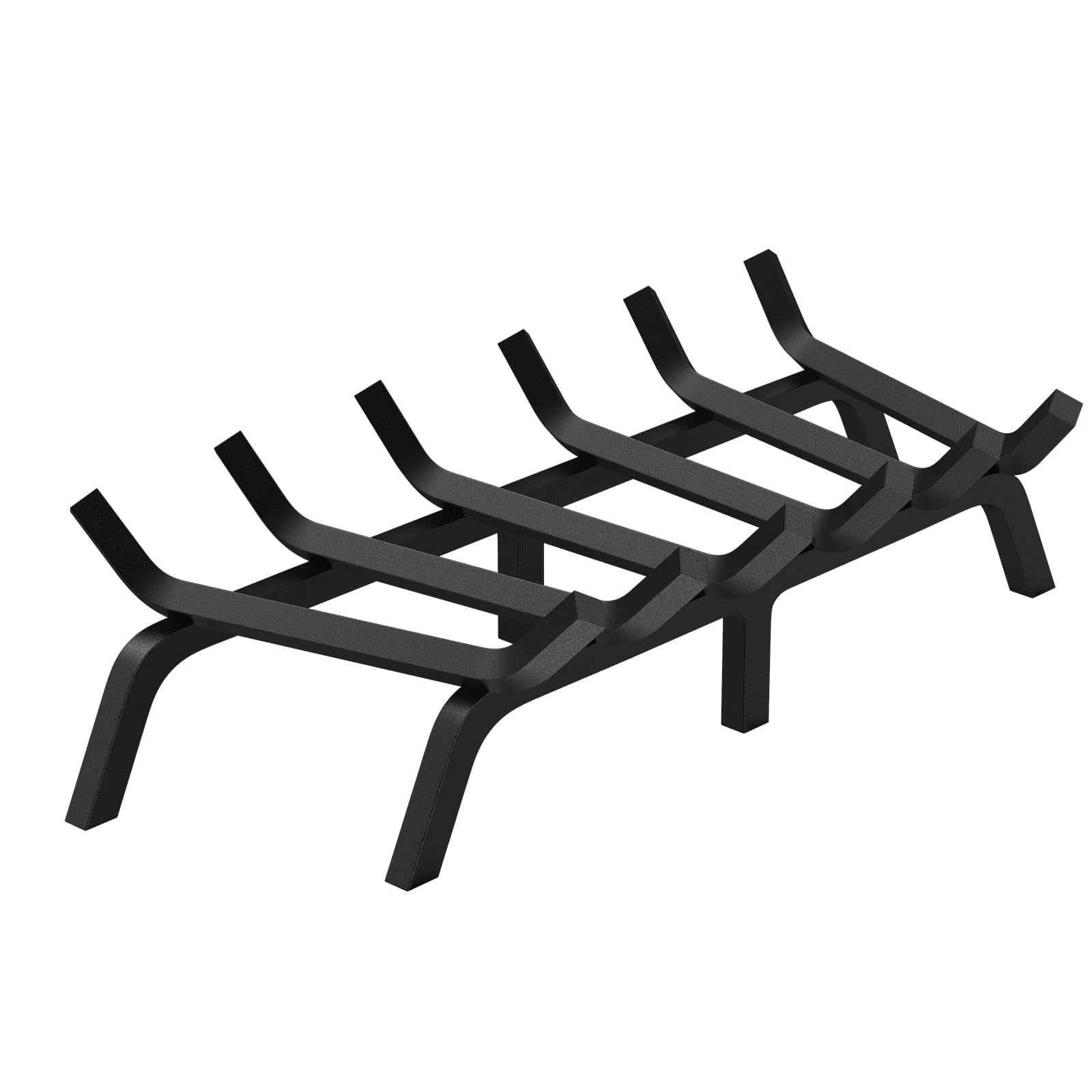 Log Burning Rack 27’’, Heavy Duty Fireplace Grate with 6 Support Legs ...