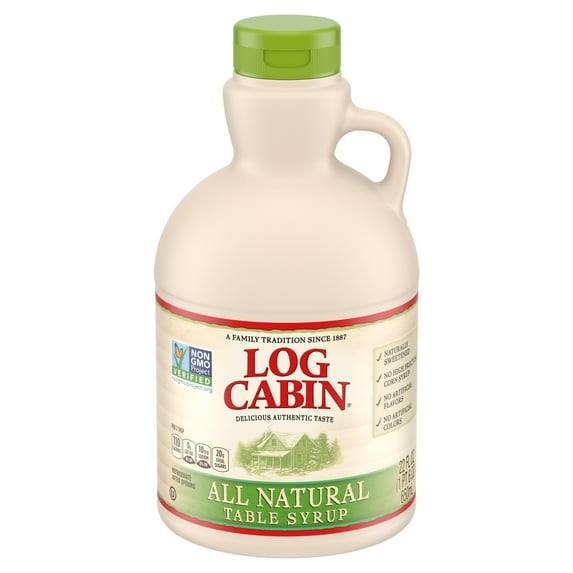 Log Cabin All Natural Table Syrup, 22 fl oz - Walmart.com