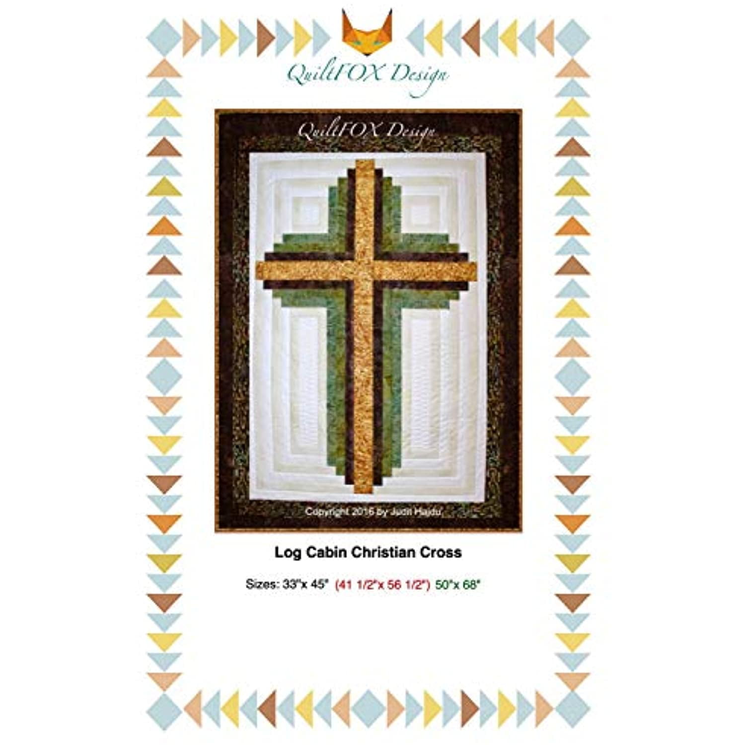 Log Cabin Christian Cross Pattern by QuiltFox - Walmart.com